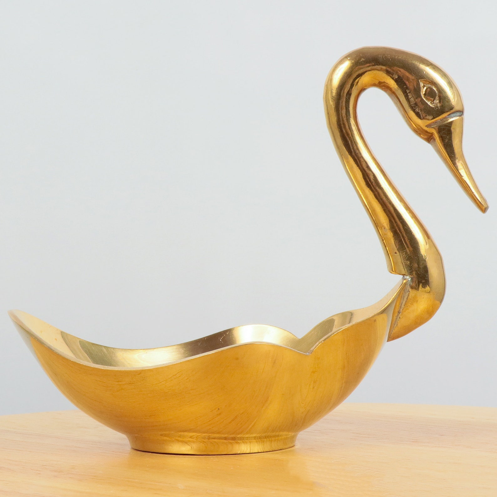 Swan Plate / Swan Bowl / Swan Ring Tray Vintage Solid Brass - Etsy