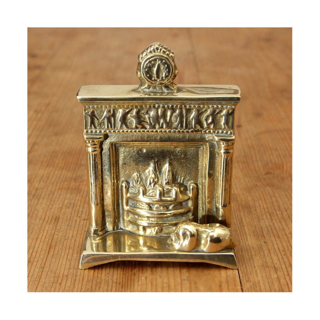 Vintage Fireplace Miniature || Solid Brass - Etsy