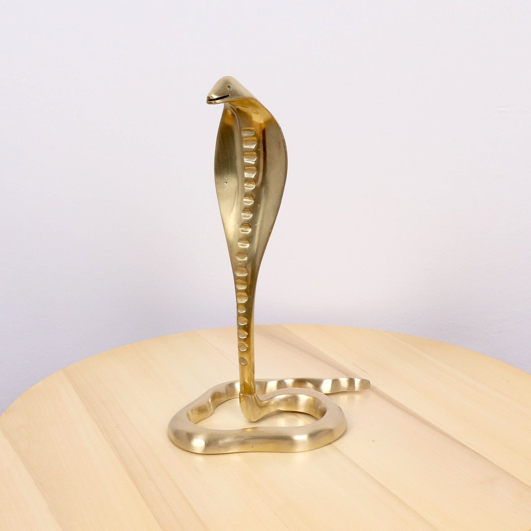 Cobra Snake || Vintage Solid Brass Figure || Reptile Statue - Etsy