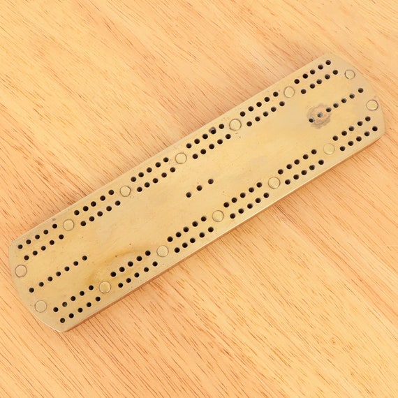 Vintage Game Point Counter Solid Brass on Wooden Base | Etsy