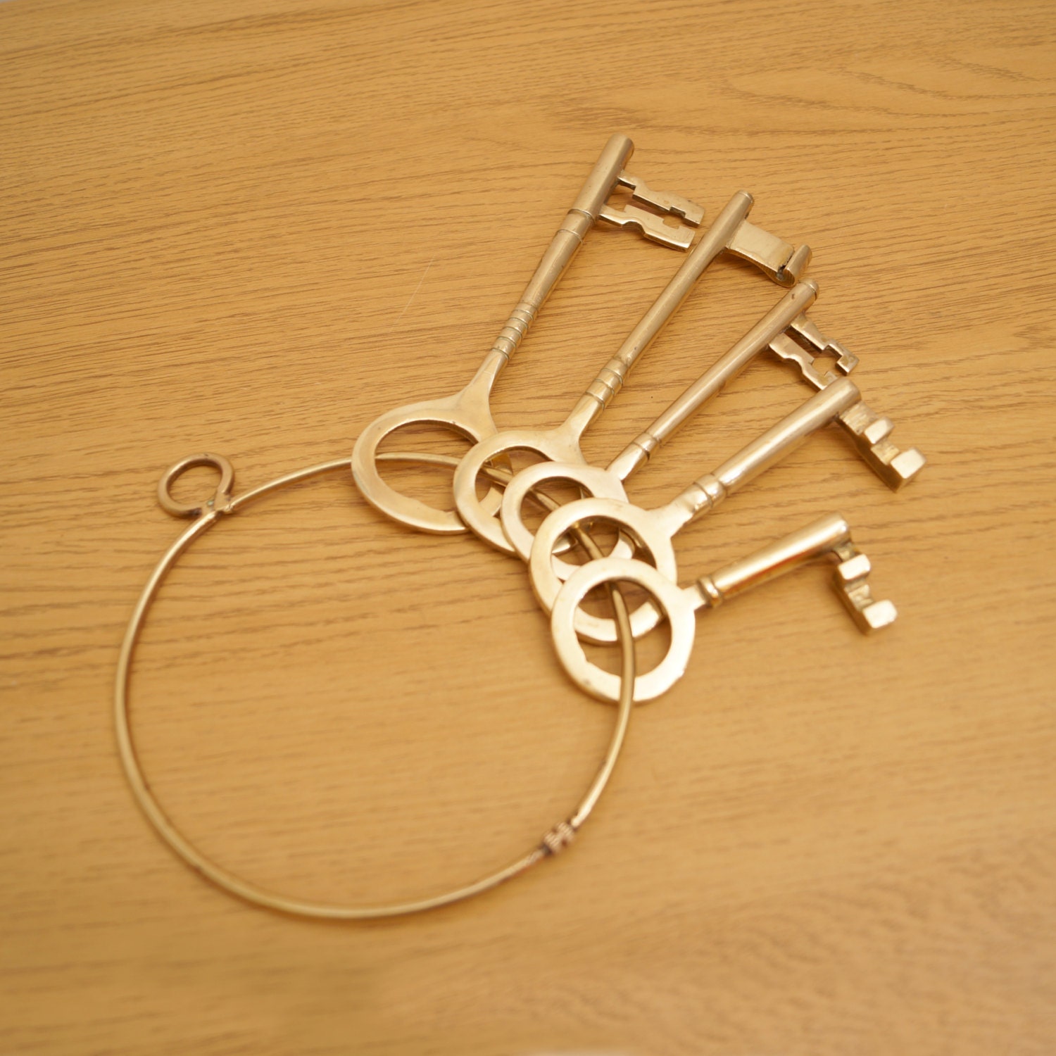 Vintage Solid Brass Key Set Held Together With a Brass Ring - Etsy UK