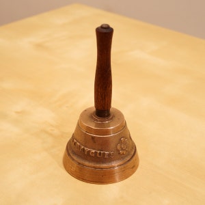 Vintage Solid Brass Desk Bell || Clear High Pitch Sound - Etsy