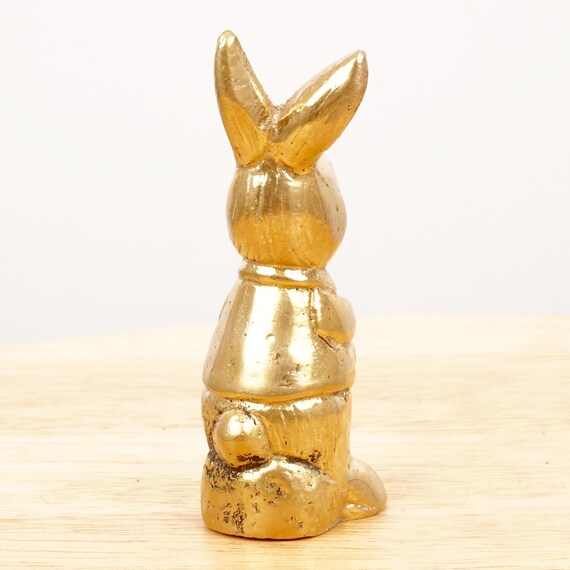 Rabbit hare bunny sculpture figurine statue Vintage solid brass Rabbit ...