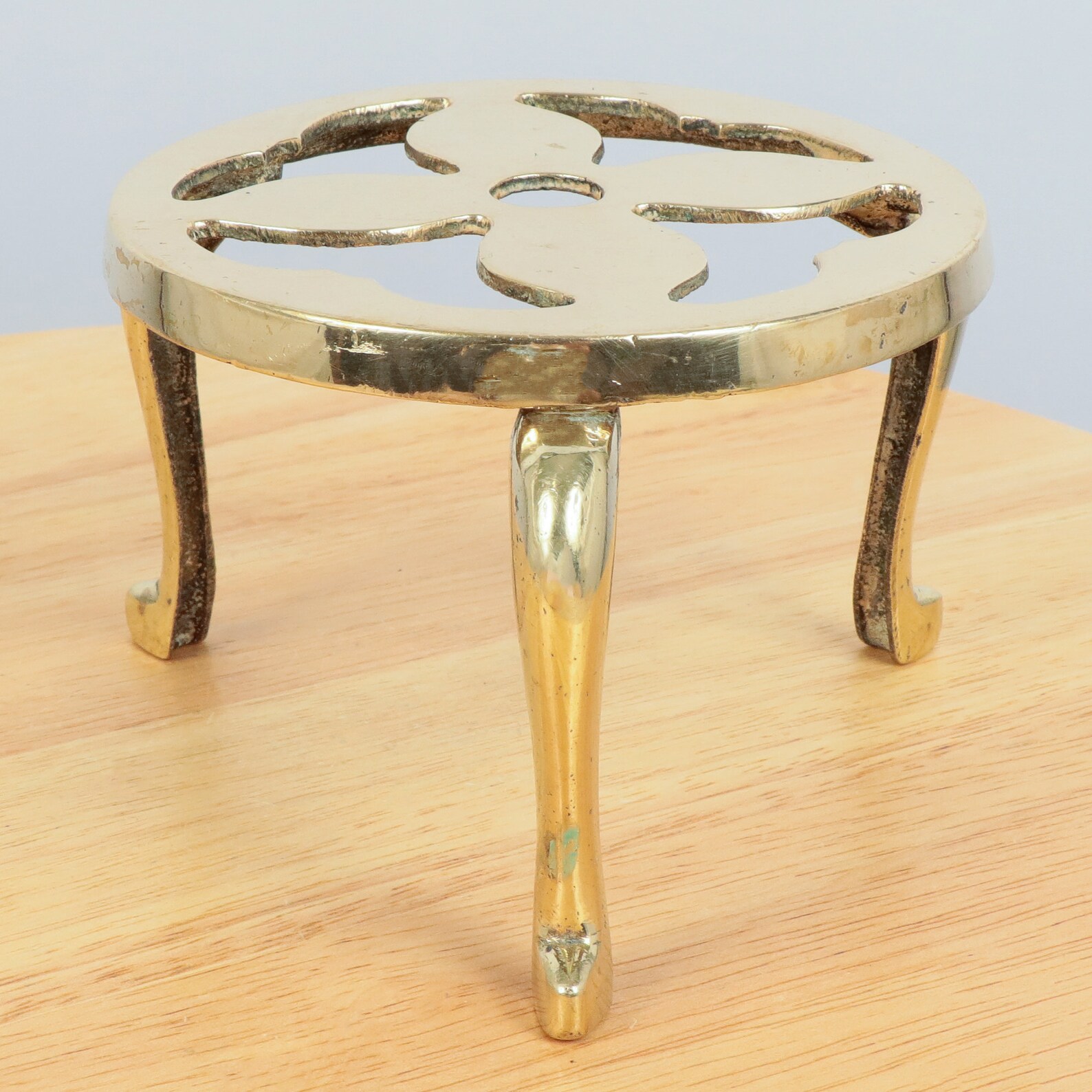 Antique Brass Kettle Stand / Tea Pot Stand / Flower Pot Stand / Hot ...