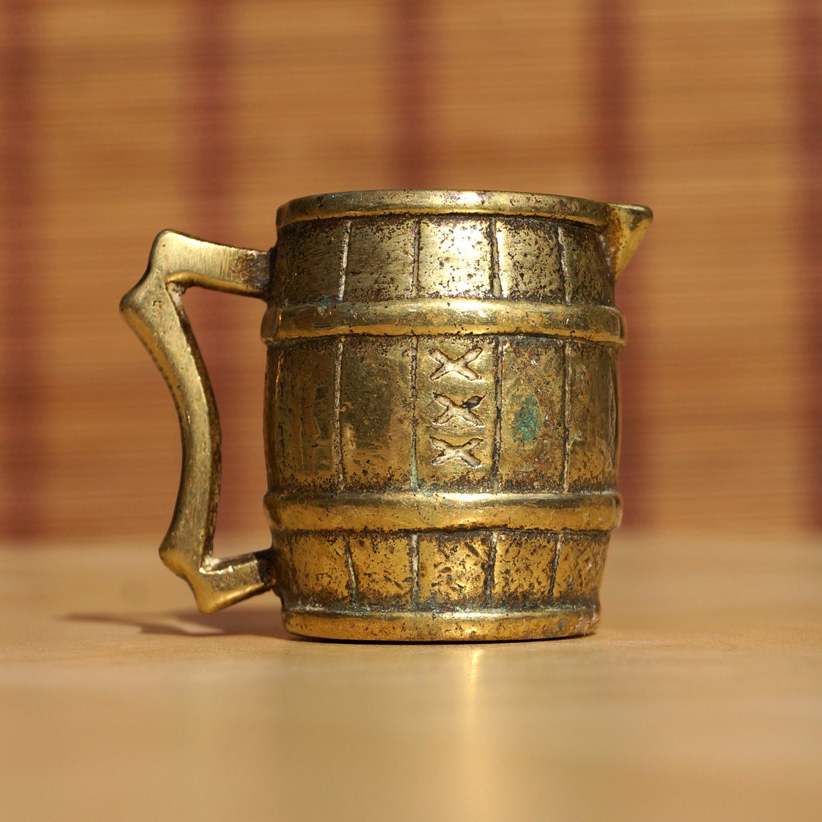 Solid Brass Mini Pitcher : Barrel Vintage Mini Mug / - Etsy UK