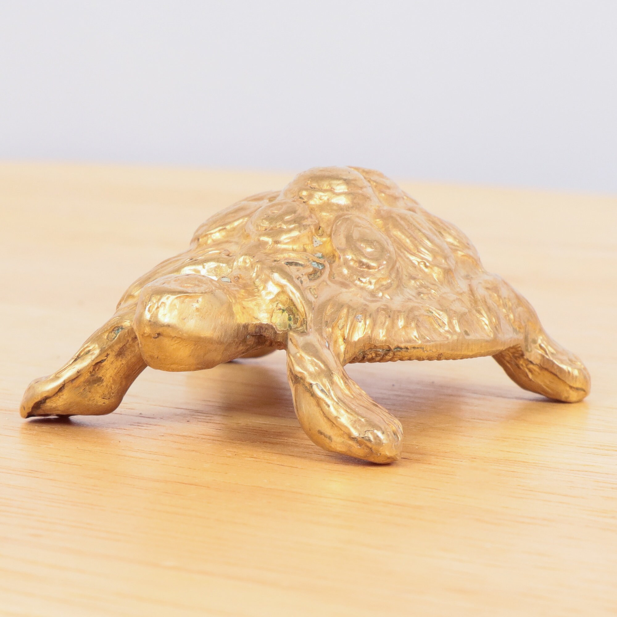 Turtle figurine / sculpture Vintage solid brass Peerage | Etsy