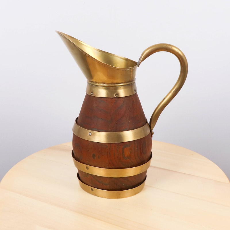 Wood Handle Pitcher - Etsy