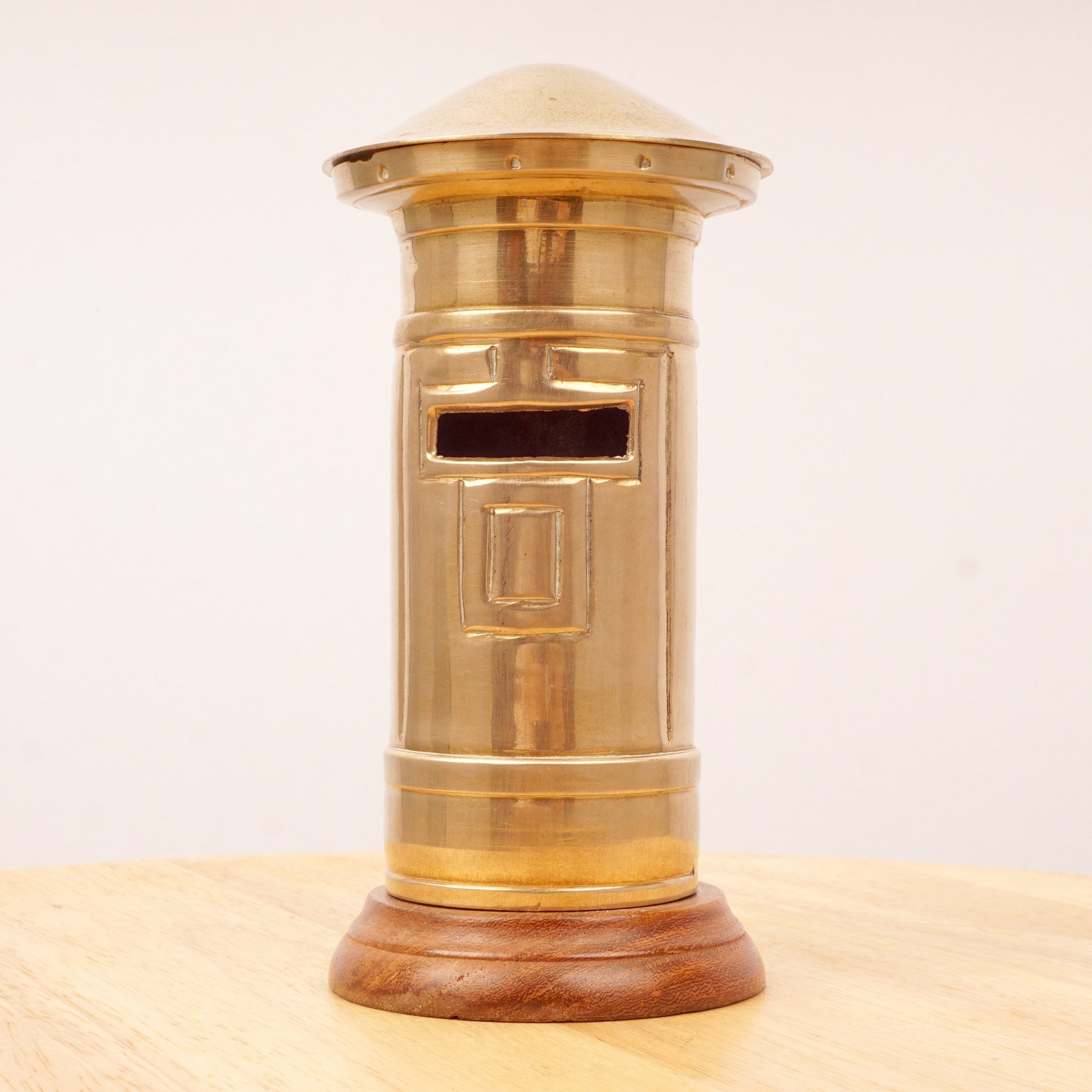 Savings Bank Post Office / Mail Box Vintage Solid Brass | Etsy