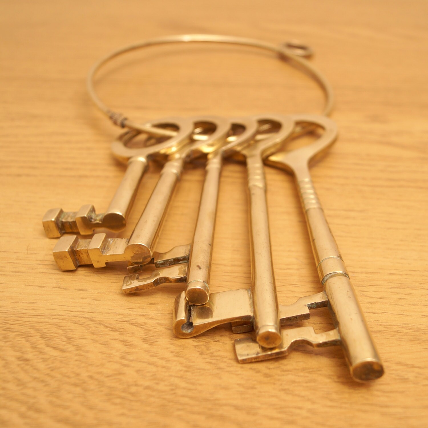 Vintage Solid Brass Key Set Held Together With a Brass Ring - Etsy UK