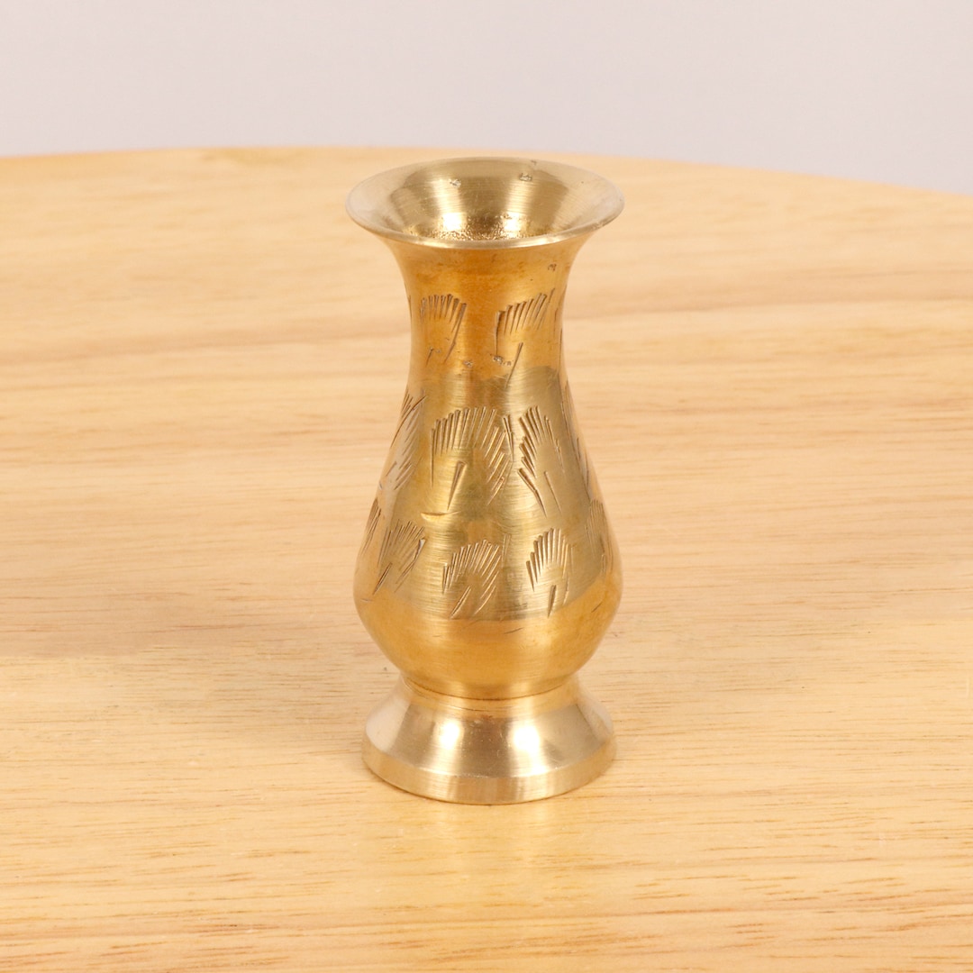 Miniature Vase / Super Small Brass Vase || Vintage Solid Brass ...