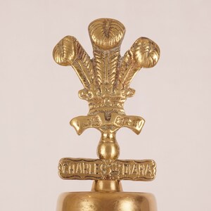 Desk Bell || Vintage Solid Brass || ICH DIEN Charles Diana on Handle ...