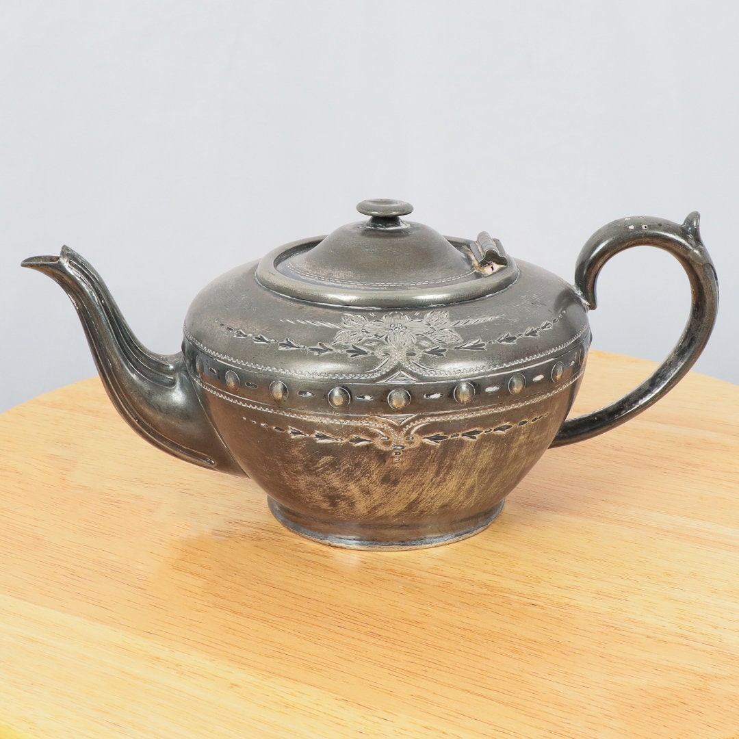 Théière / cafetière / bouilloire en étain || théière en étain massif ...