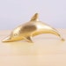 Vintage Solid Brass Dolphin / Fish Sculpture Excellent - Etsy