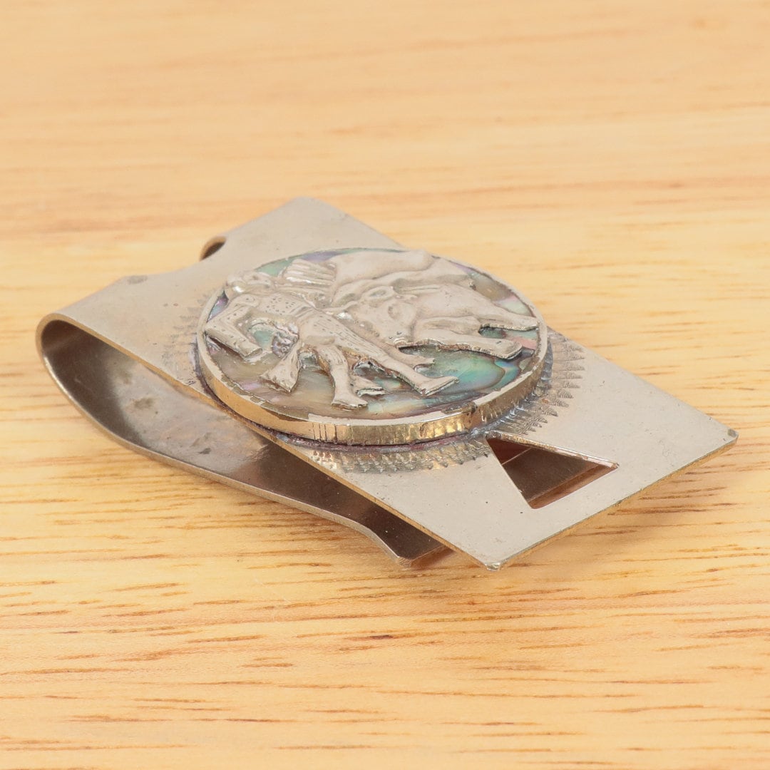 Paper Clip / Money Clip || Vintage || Scene of Bull Fighting / Toreador ...