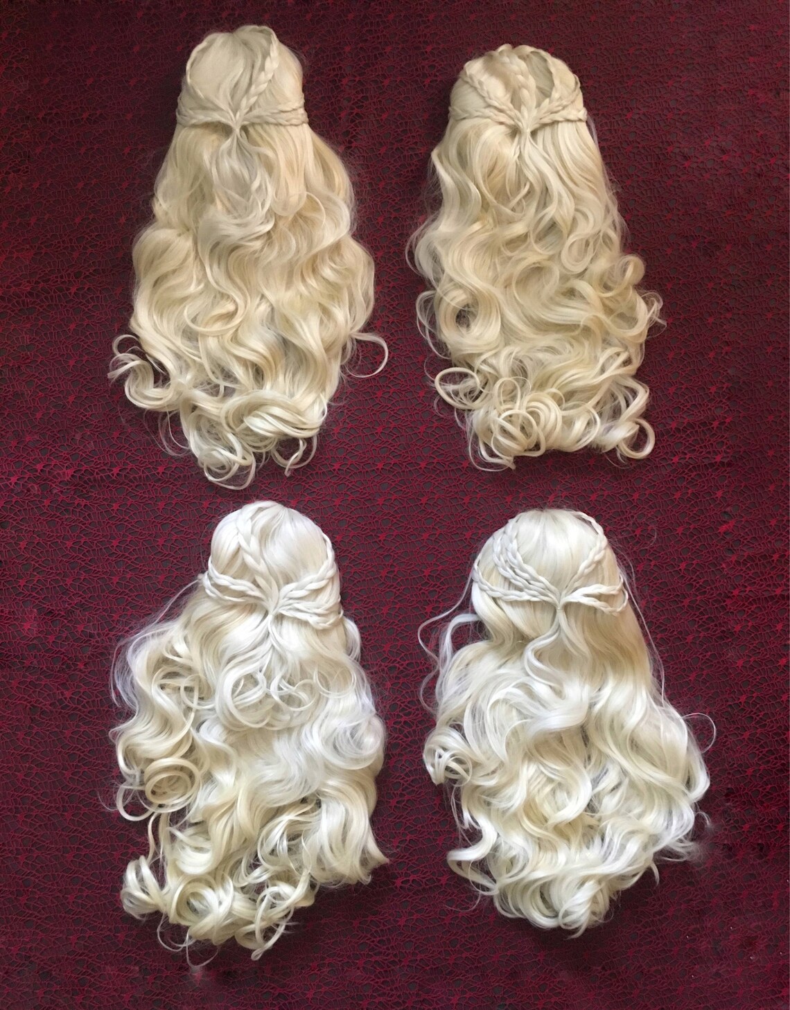 Daenerys Wig White Blonde Braided Curly Wig Princess | Etsy