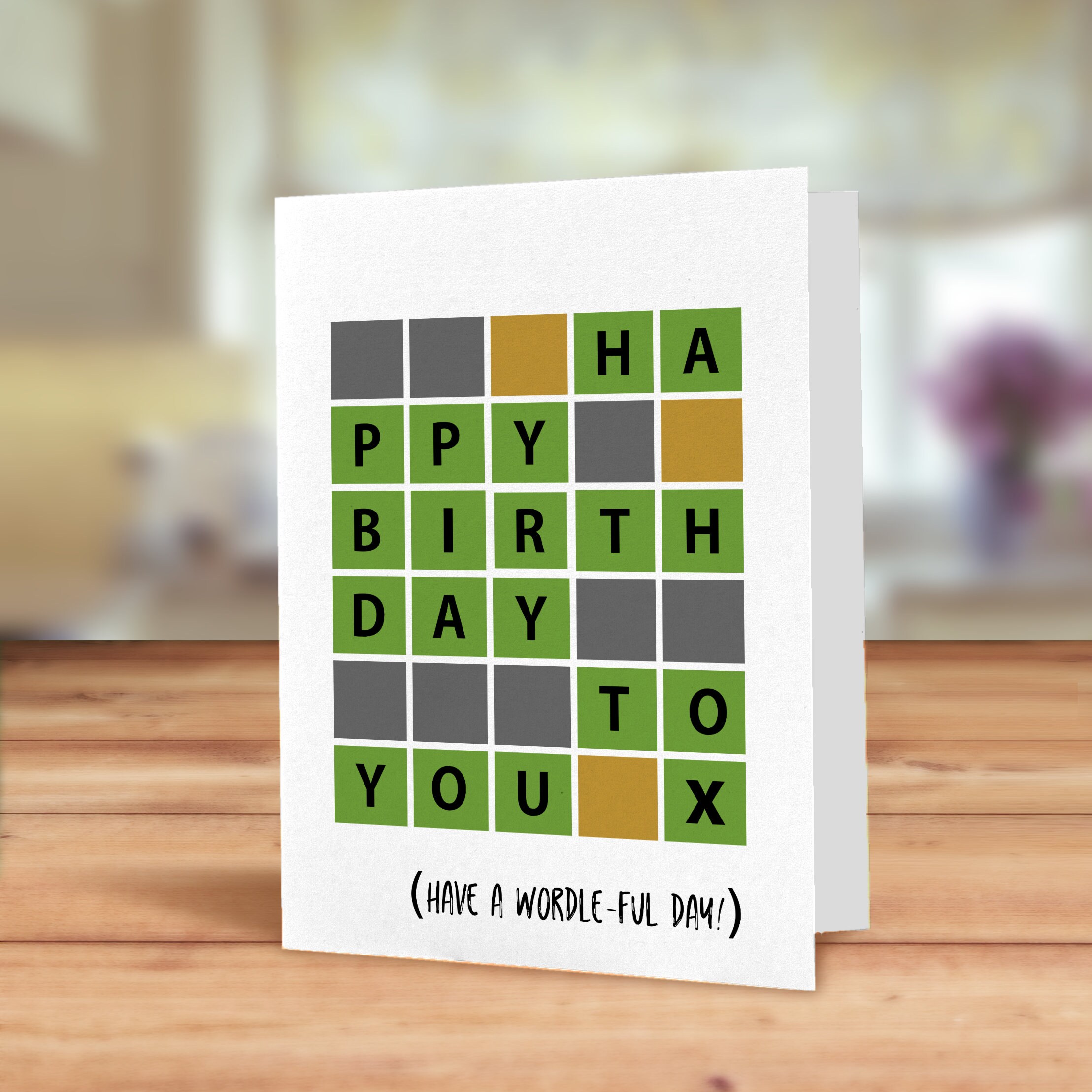 Wordle Birthday Card Word of the Day Birthday Card - Etsy UK