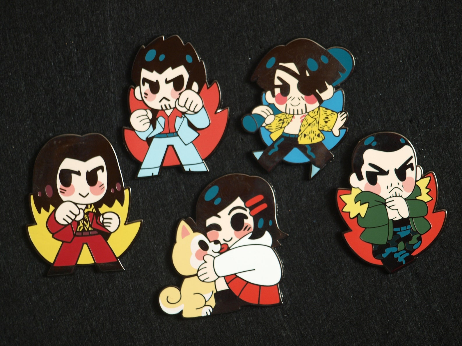Yakuza enamel pins: Kiryu Majima Nishiki Haruka & Saejima | Etsy