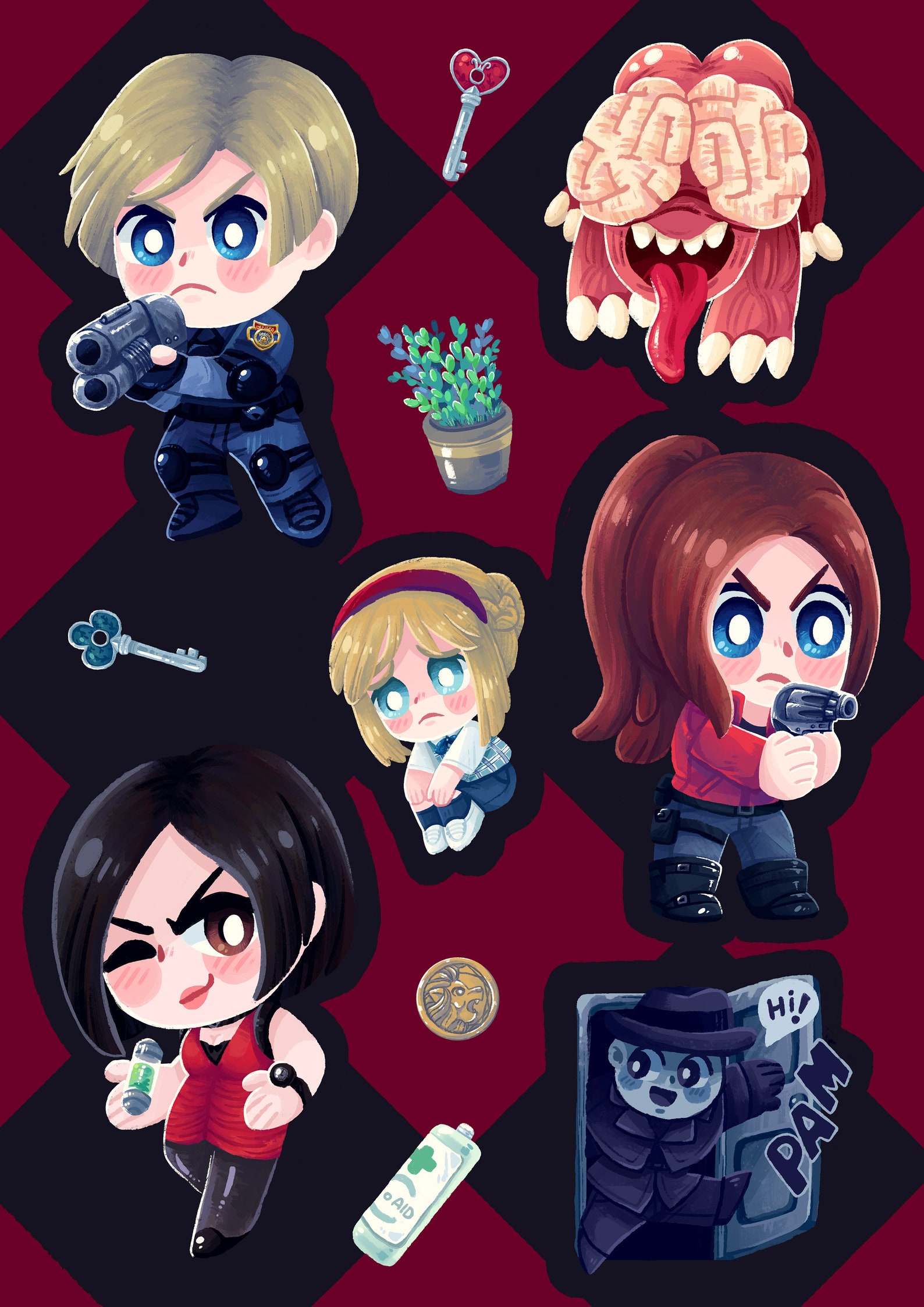 VINYL Resident Evil 2/3 Sticker Sheets - Etsy