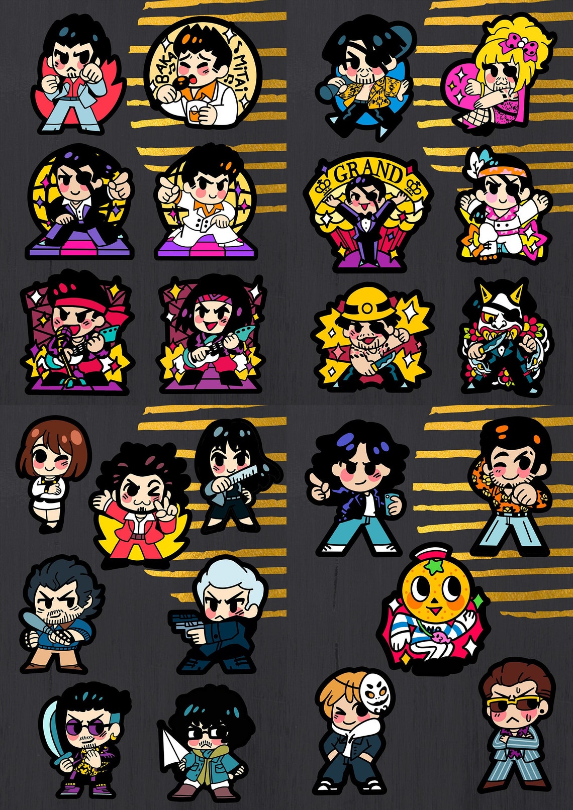 VINYL Yakuza Saga Sticker Sheets - Etsy