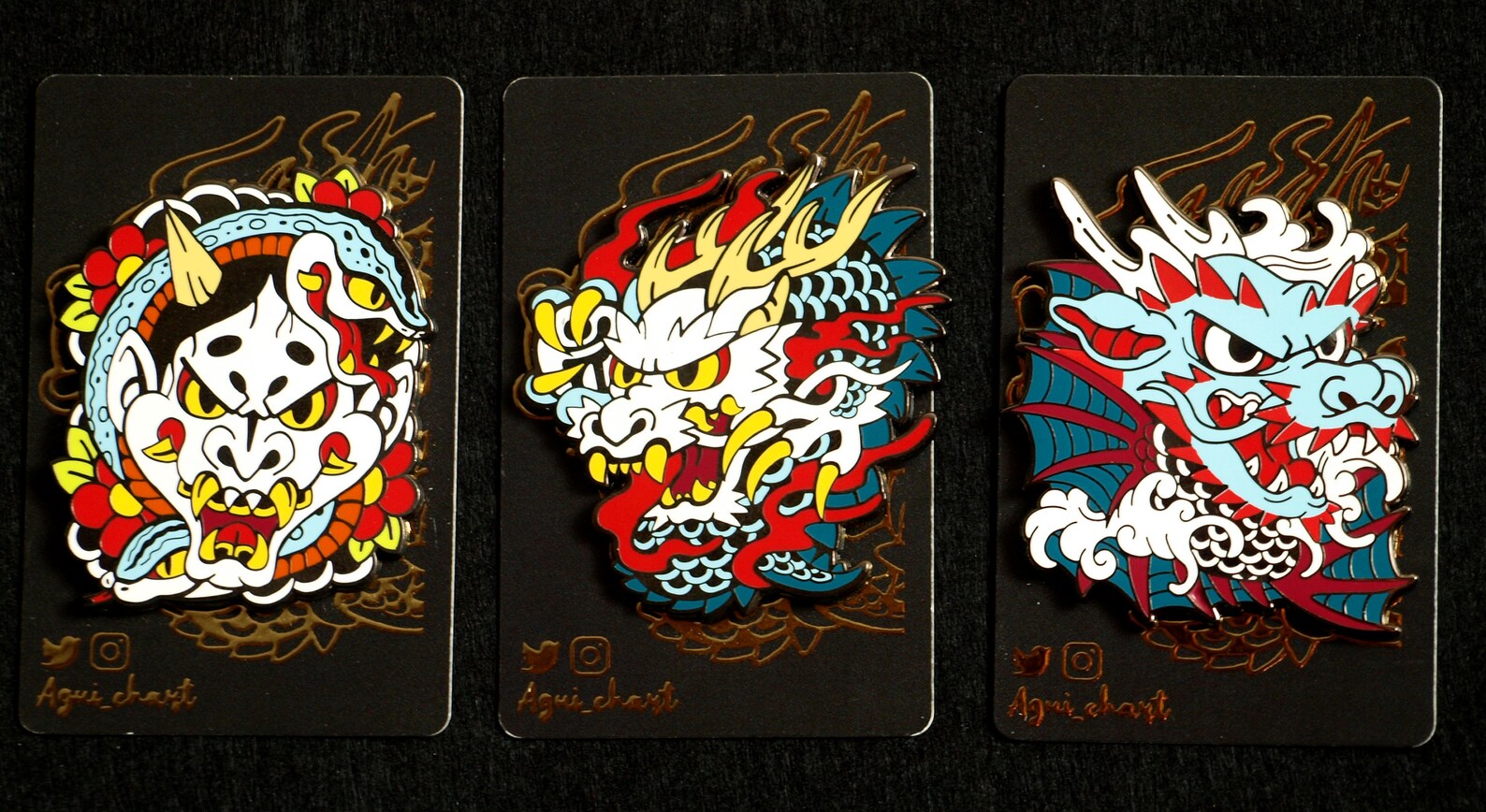 Yakuza Tattoo Enamel Pins: Kiryu Majima & Ichiban - Etsy