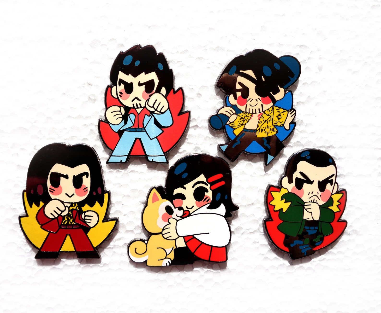Yakuza enamel pins: Kiryu Majima Nishiki Haruka & Saejima | Etsy