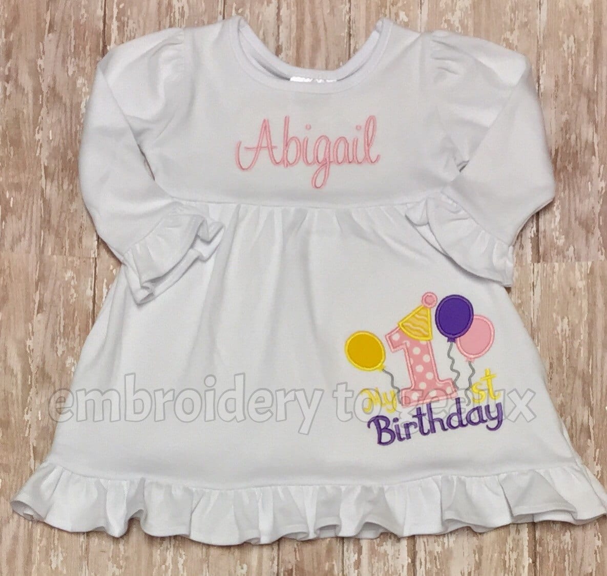 Personalized My First Birthday Dress Girls Birthday | Etsy
