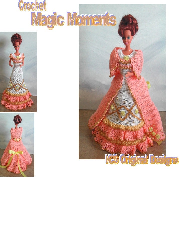Crochet Fashion Doll Barbie Pattern 434 MAGIC MOMENTS | Etsy