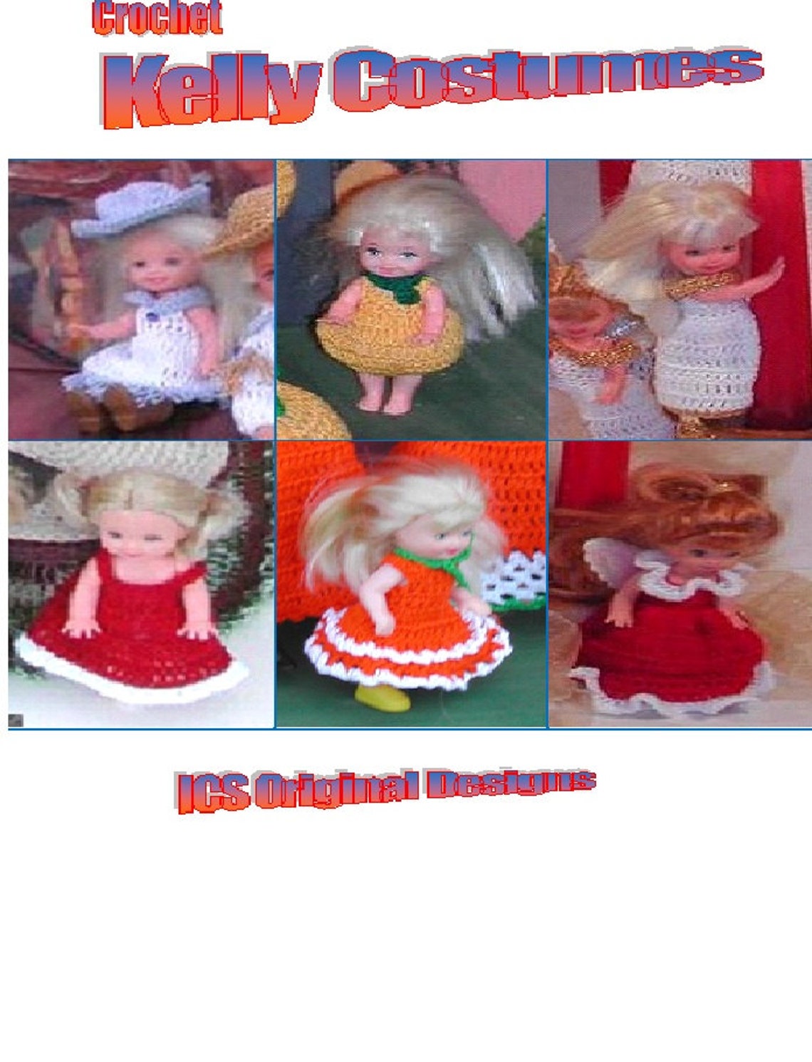Crochet Fashion Doll Kelly Pattern 631 KELLY COSTUMES - Etsy