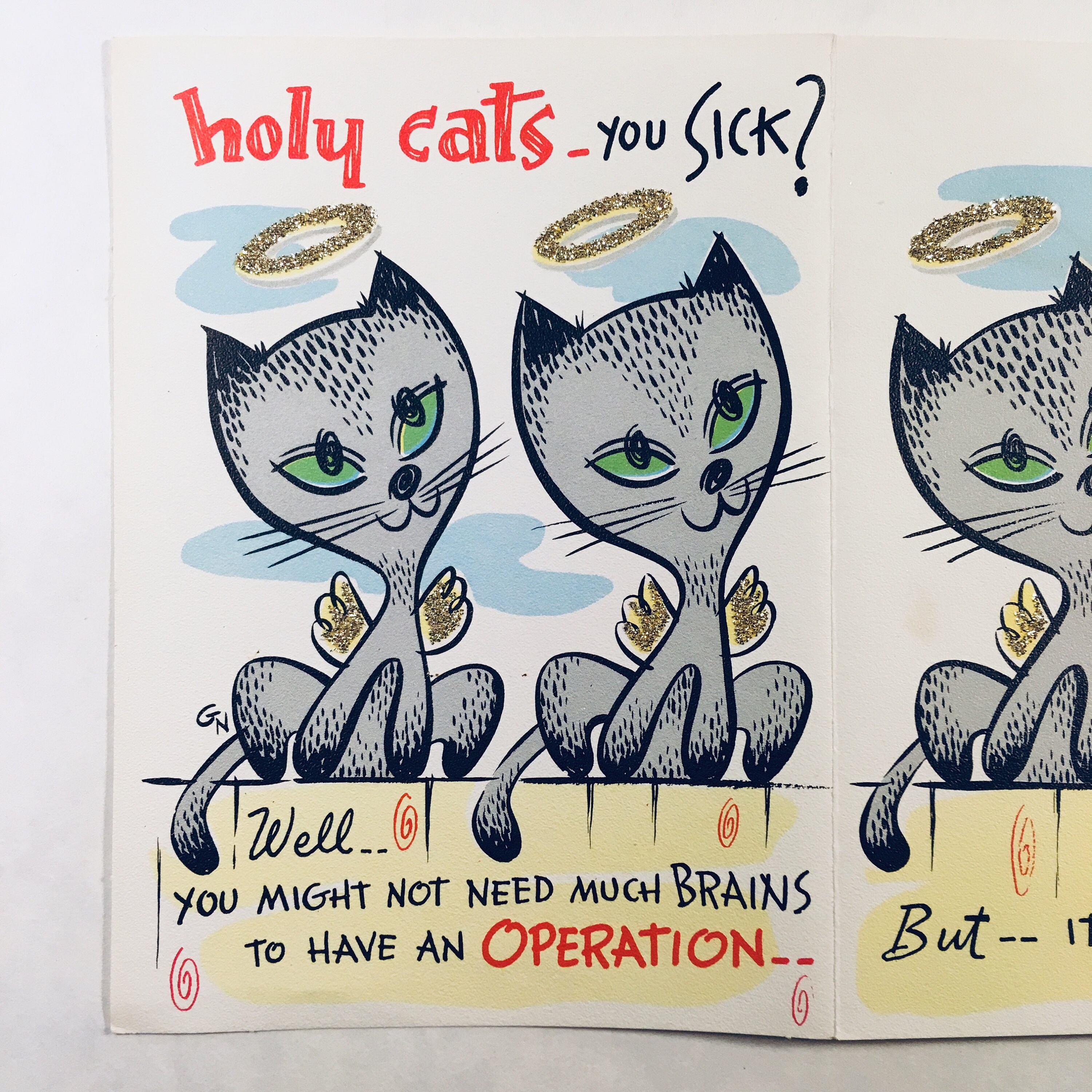 Vintage Get Well Soon Card | Unused | 1940s 1950s | Litho Printed ...