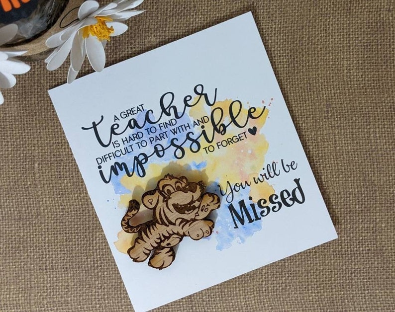 Retirement Card Teacher Thank You Card End of Year Card With | Etsy