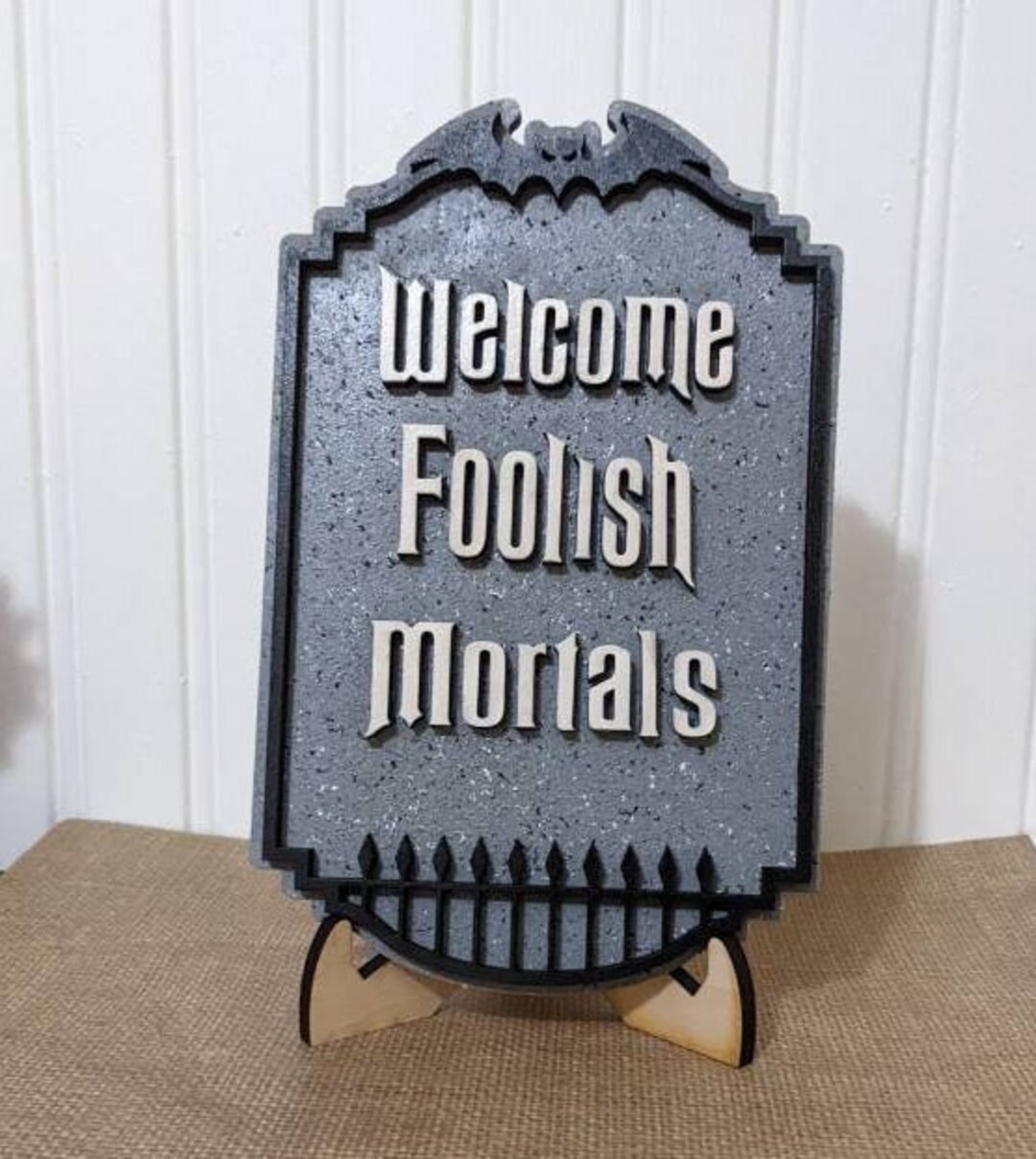 Haunted Mansion Sign, Welcome Foolish Mortals, Wood Sign, Indoor Sign ...