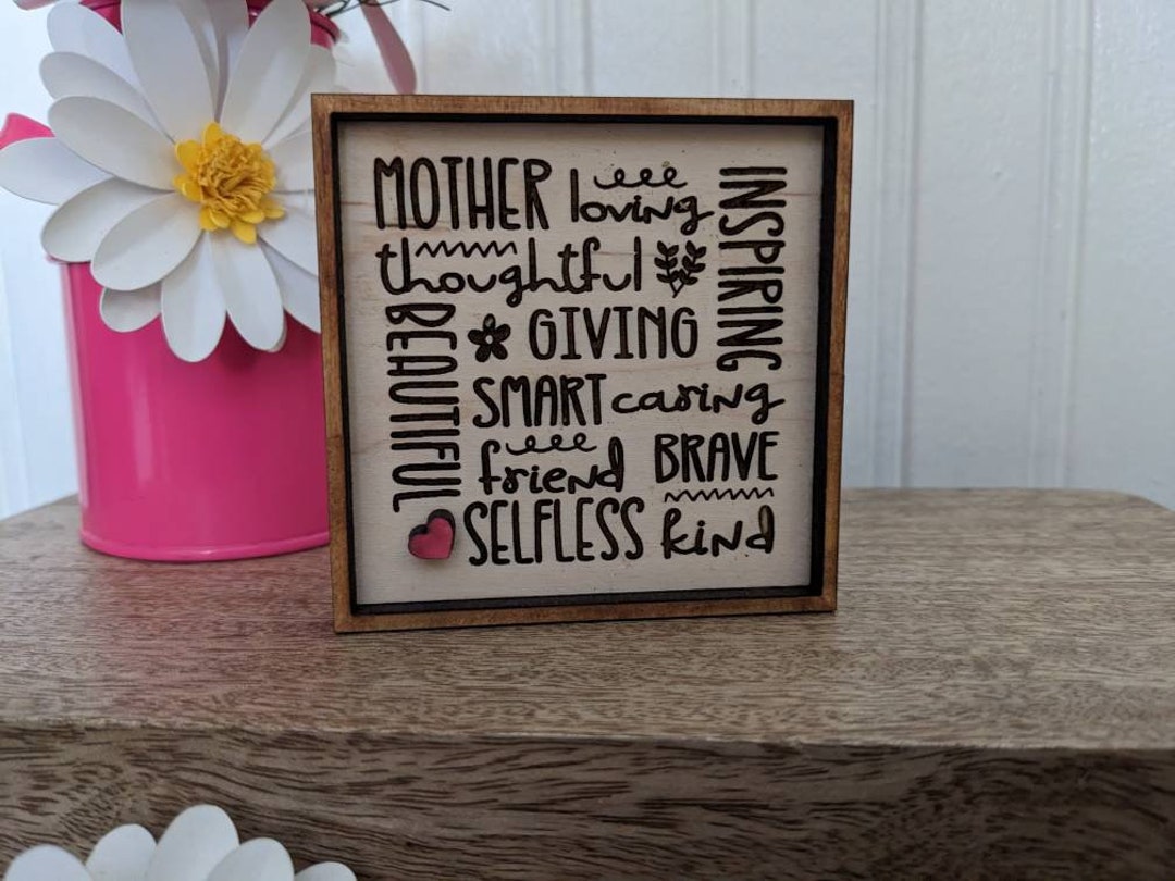 Mother Subway Art Sign, Mini Farmhouse Sign for Mom - Etsy