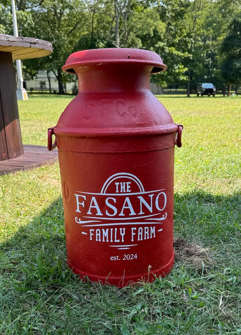 Personalized Family Decal for Milk Can - Farm Decal - Etsy