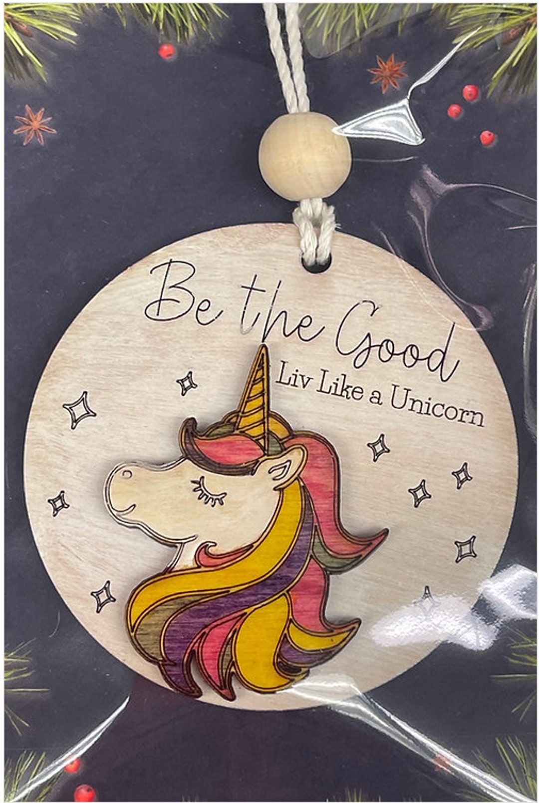 Liv Like a Unicorn Holiday Ornament - Etsy