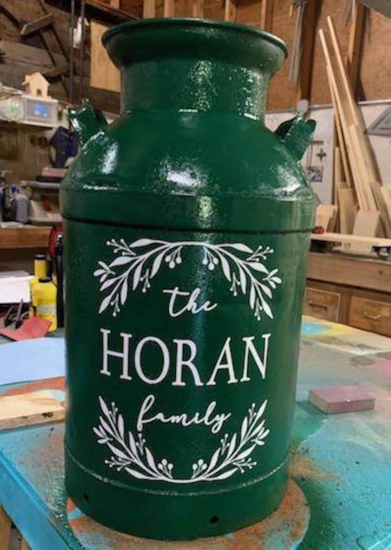 Personalized Family Decal for Milk Can - Etsy