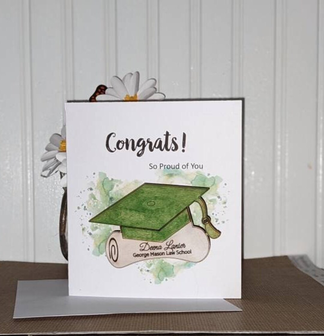 Graduation Card, Personalized Graduation Card, Wood Card With Magnet ...