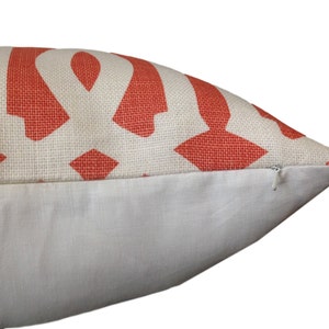 Imperial Trellis Mandarin Pillow Cover - Schumacher Pillow - Orange ...