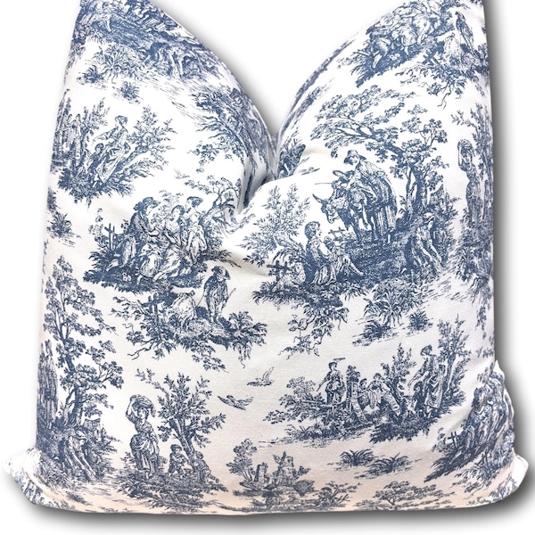 Navy Toile Pillows - Etsy
