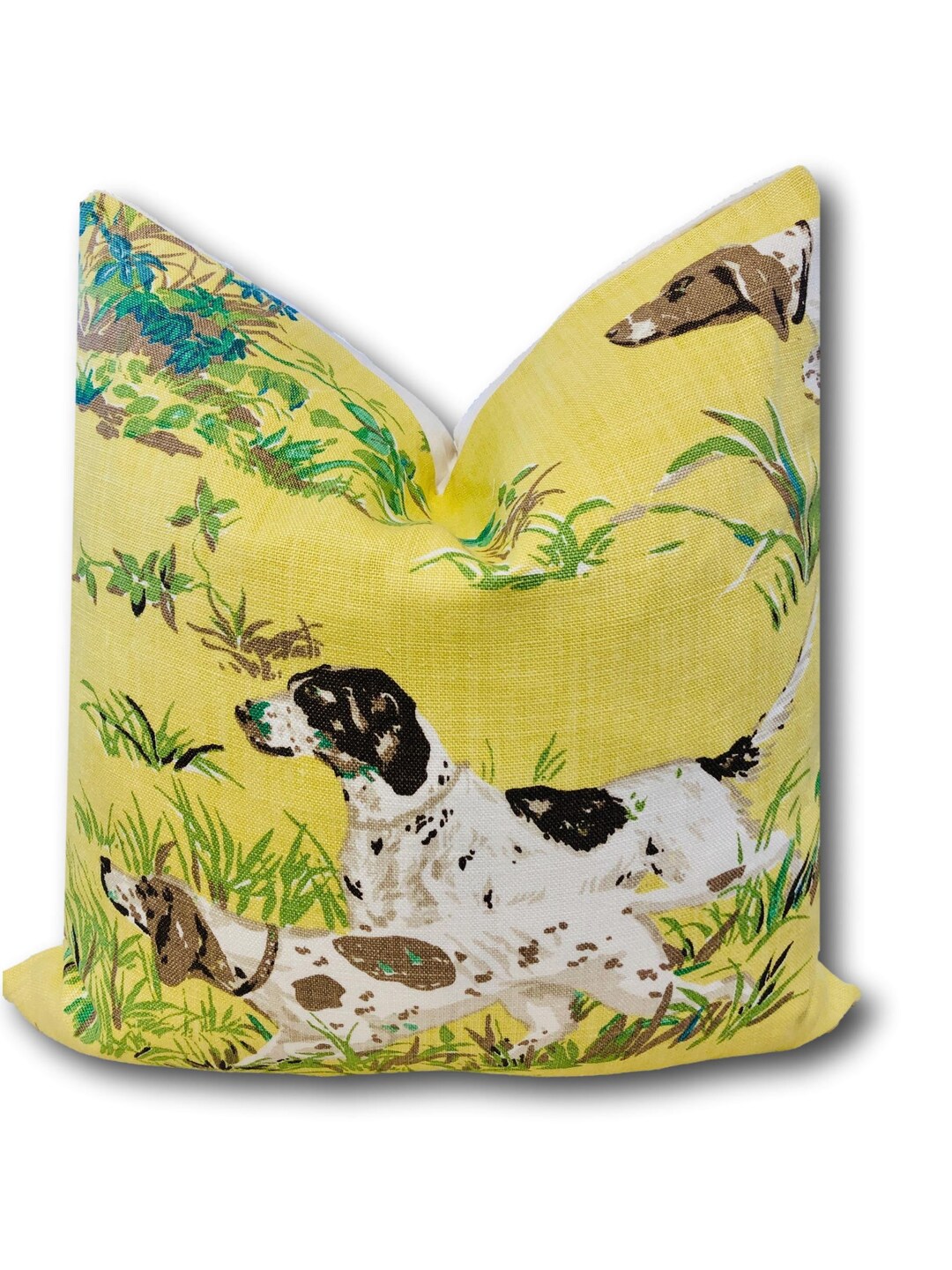 Schumacher Pointers Yellow Pillow Cover - GSP Pillow Cover - Hunting ...