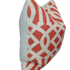 Imperial Trellis Mandarin Pillow Cover - Schumacher Pillow - Orange ...