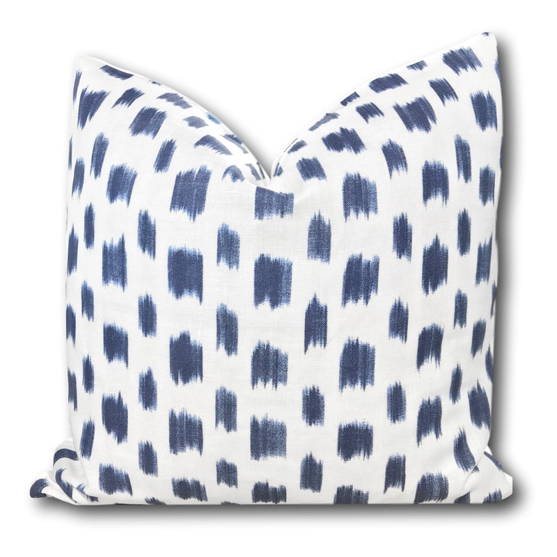 Blue Ikat Pillow - Etsy