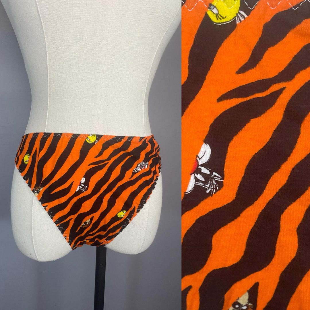 Vintage 1990s Deadstock Looney Tunes Panties Tiger Stripe Tweety ...