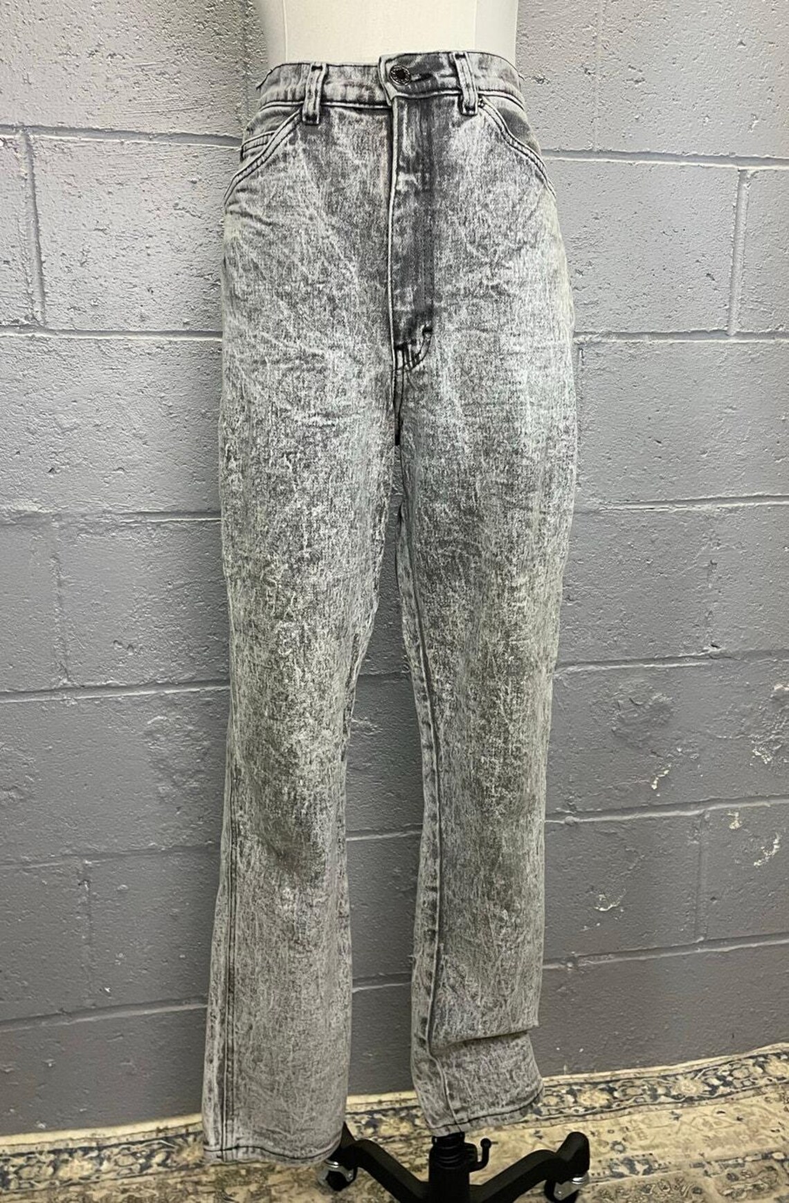 Vintage 1980s Gray Acid Wash Stonewashed Spandex Jeans High Waist - Etsy