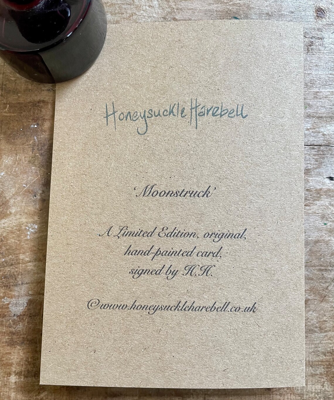 Moonstruck Limited Edition Hand Painted Hare Greetings Card. Hand ...