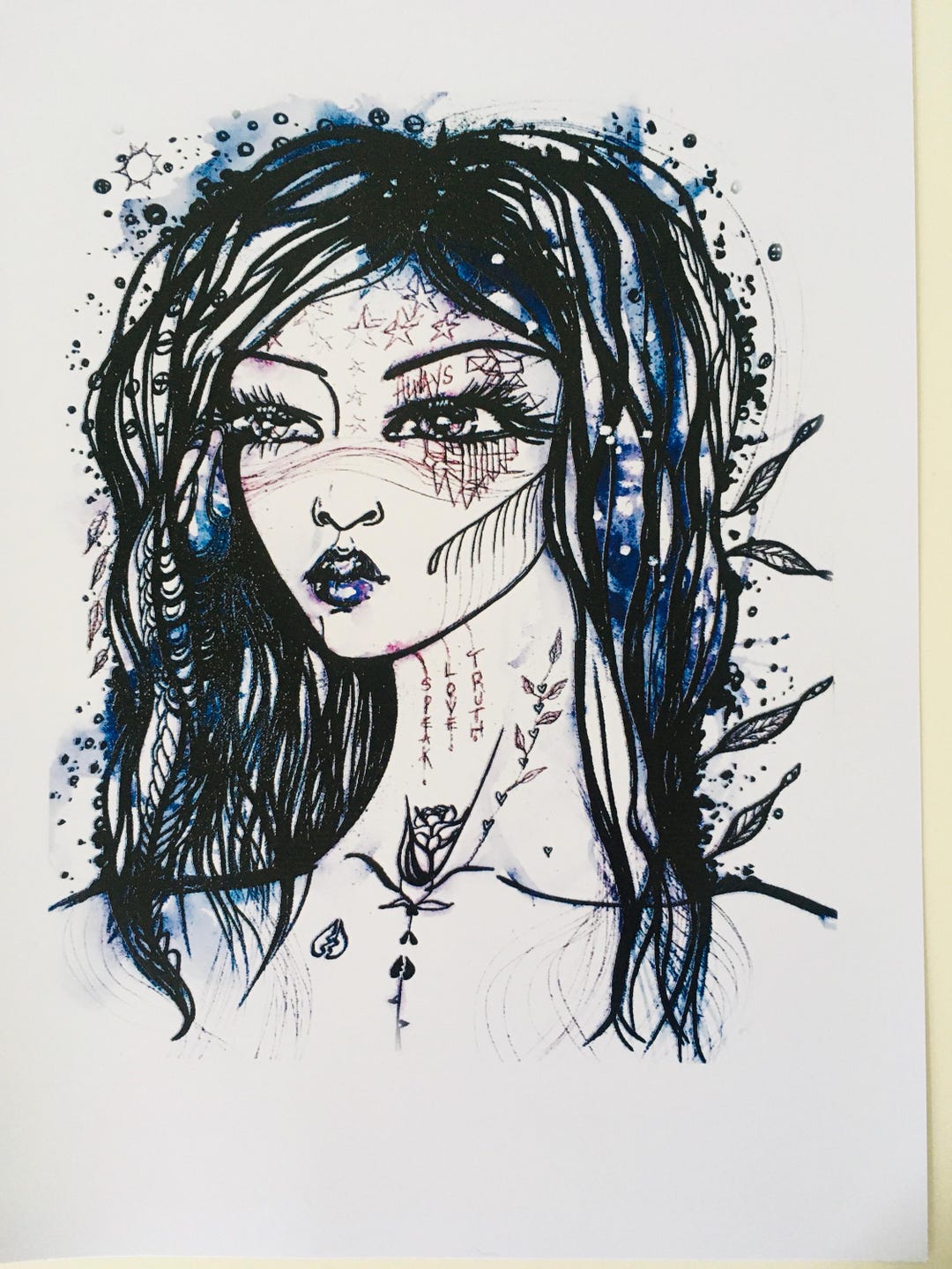 Ink Face, Street Art, Graffiti Art, Abstract Art Face, ORIGINAL ART ...