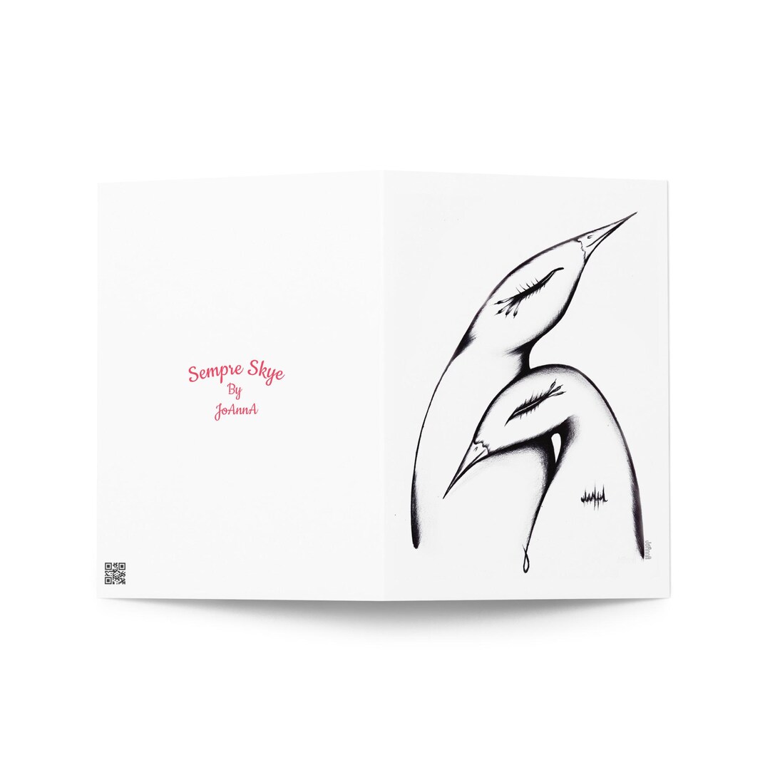 GREETING CARD Love Birds, Congratulations Card, Anniversary Card, Folk ...