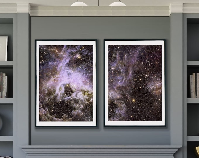 Space Poster, Hubble Telescope Art Haunting Nebula, Outer Space Art ...