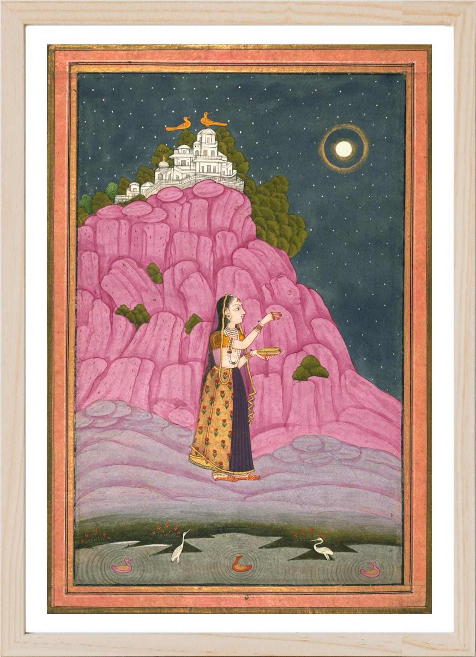 Ritual Under the Full Moon - Eclectic Wall Art, Traditional Artwork ...
