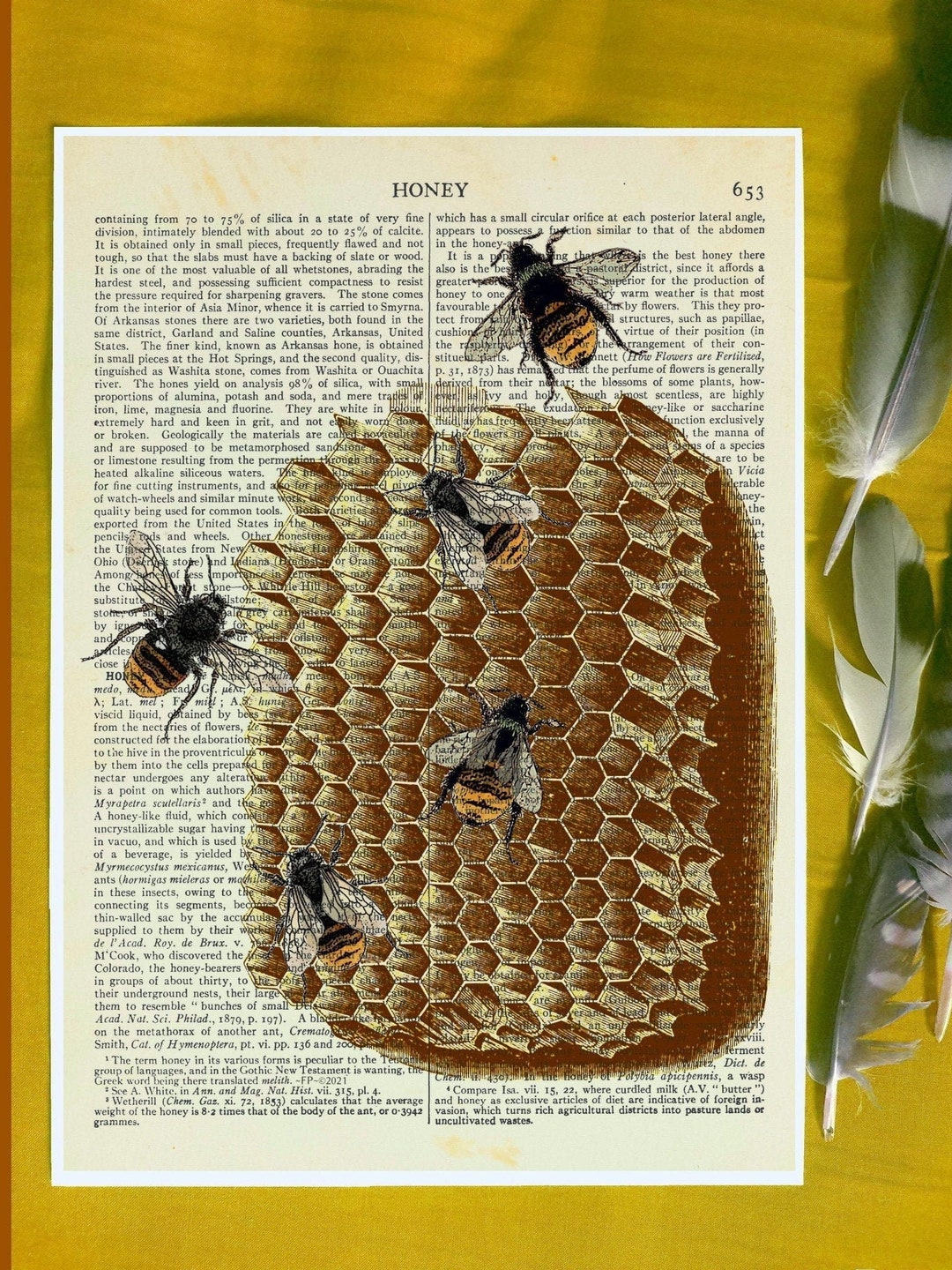 Bee Print Wall Art - Honey Bee Print, Eclectic Decor, Nature Lovers ...
