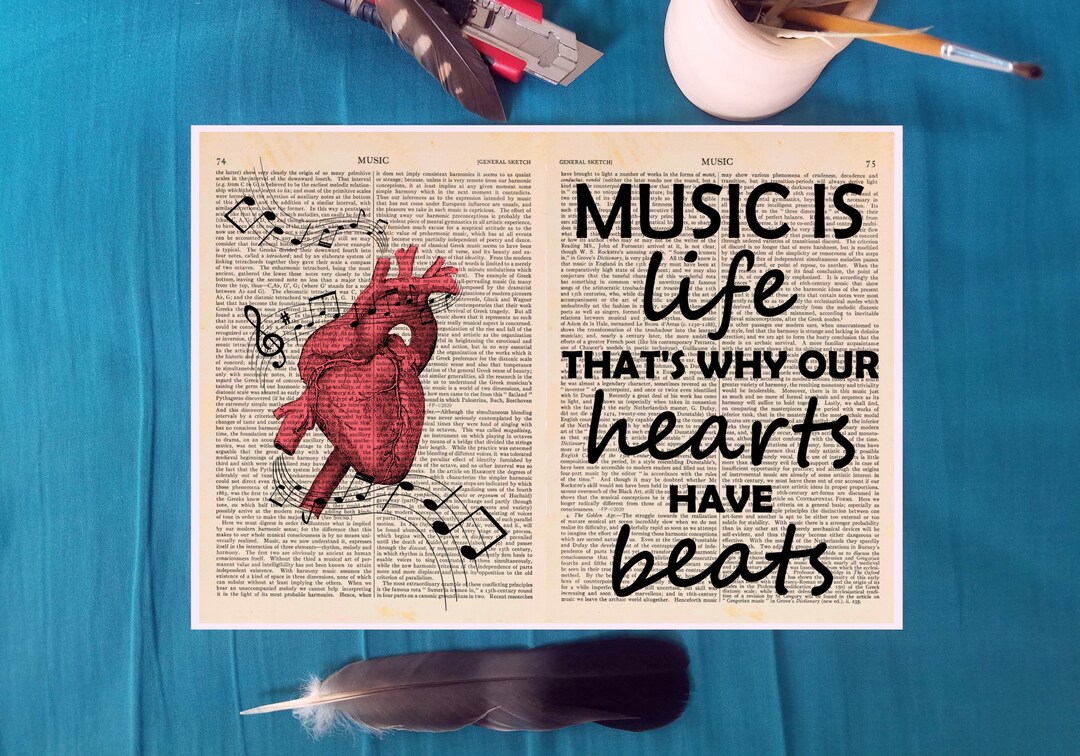 Music Quote Art Music Posters, Eclectic Decor, Inspirational Quote ...